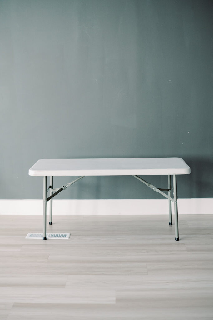 Rectangle Table Rentals 8' - A to Z Event Rentals, LLC.