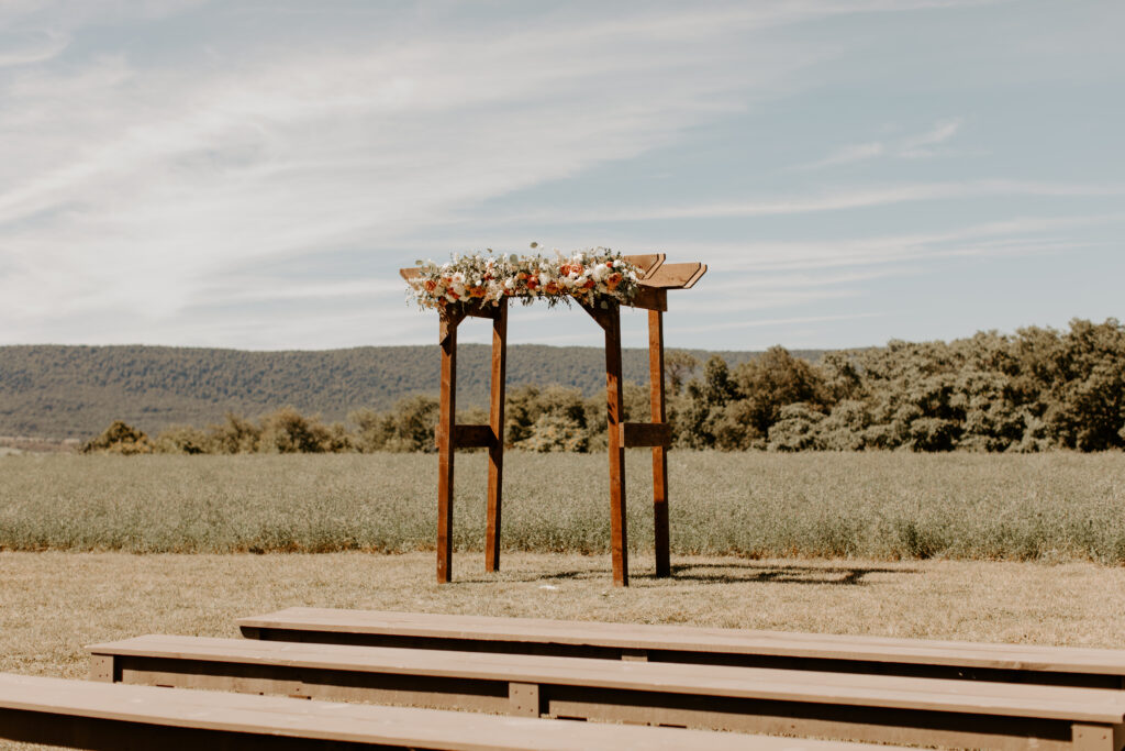 Wooden Rectangle Wedding Arch - A to Z Event Rentals, LLC.