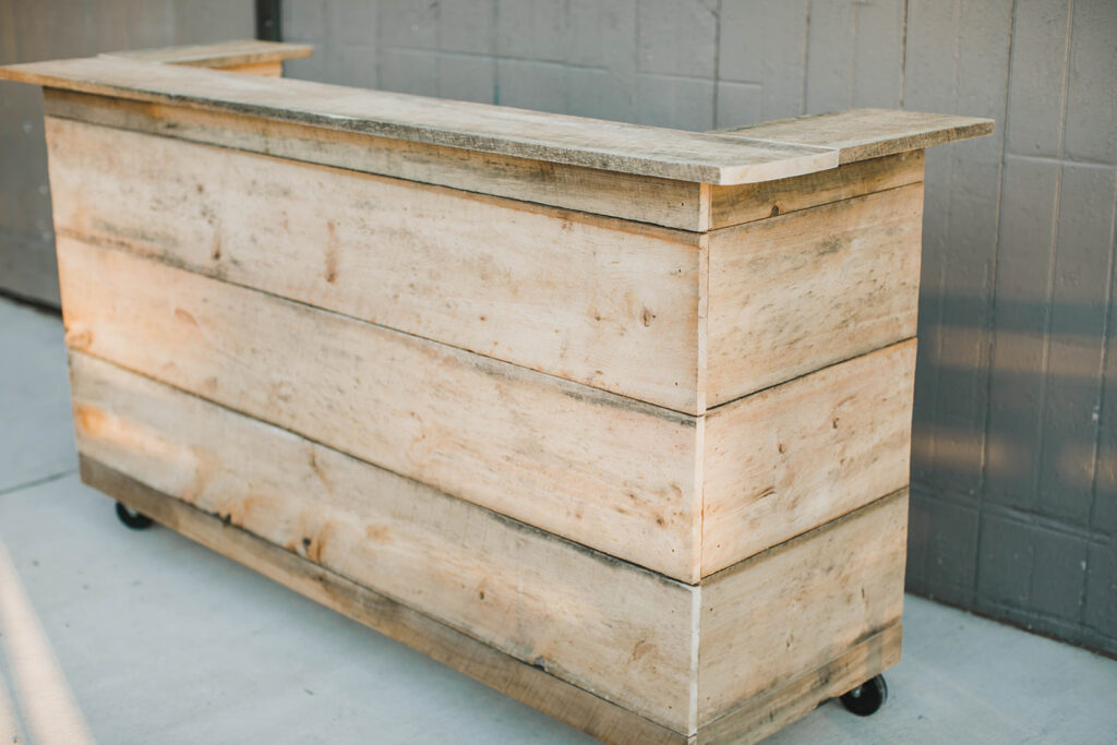 Raw Wood Bar - A to Z Event Rentals, LLC.