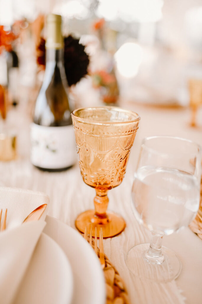 Esme Amber Goblet Rentals - A to Z Event Rentals, LLC.