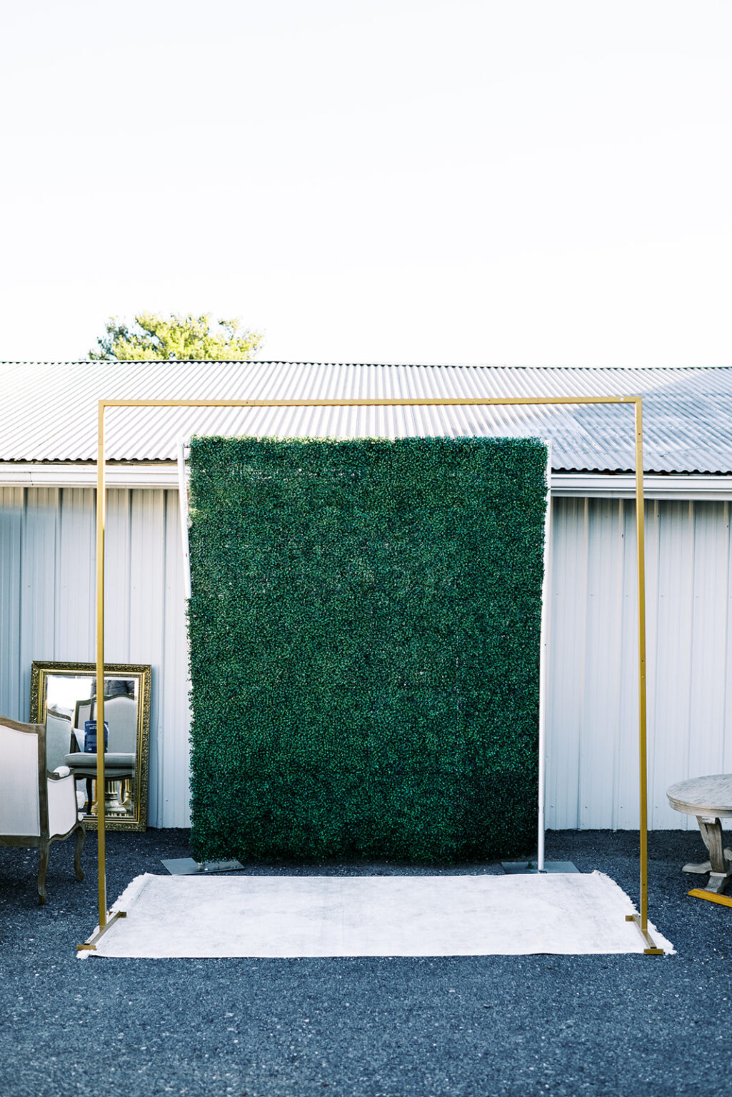 Gold Rectangle Wedding Arch Rental - A to Z Event Rentals, LLC.