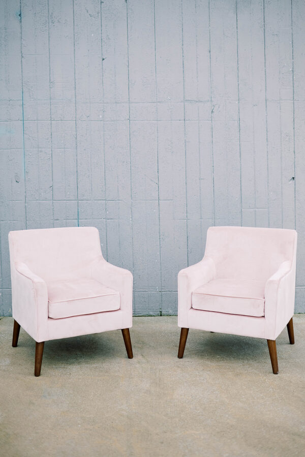 Rosé Blush Pink Accent Chair Rental - A to Z Event Rentals, LLC.