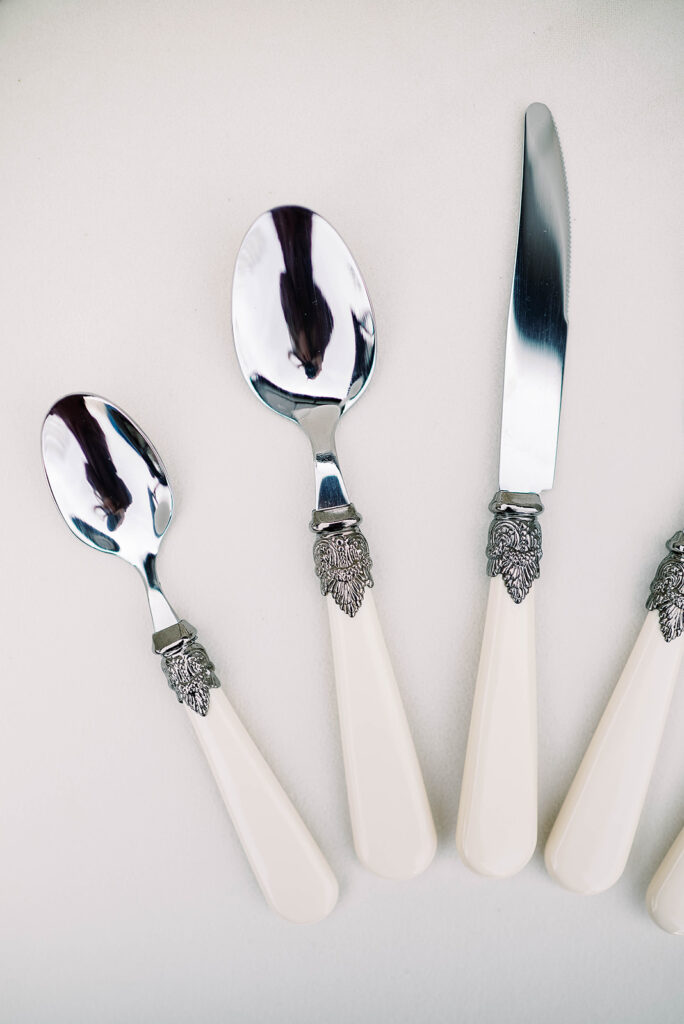 Saffron Embellished Silverware Rentals - A to Z Event Rentals, LLC.