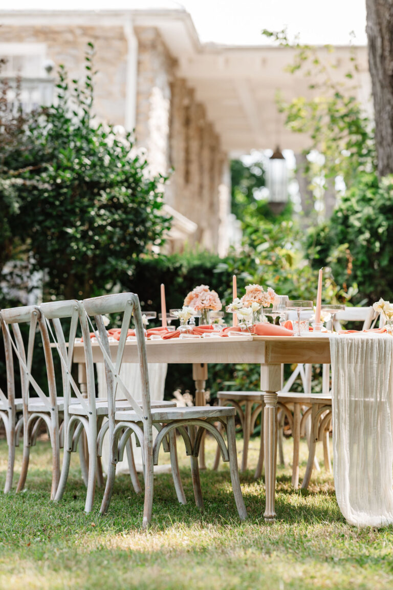 Light Maple Farmhouse Table Rental - A to Z Event Rentals, LLC.
