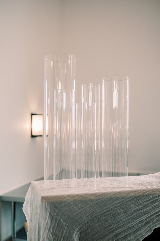Glass Hurricane Taper Candle Cover - A to Z Event Rentals, LLC.