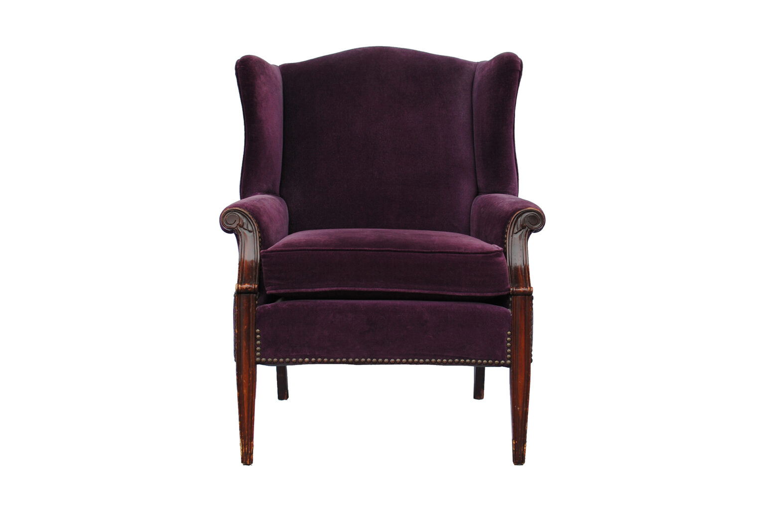 Paige Vintage Purple Lounge Chair Rentals - A to Z Event Rentals, LLC.